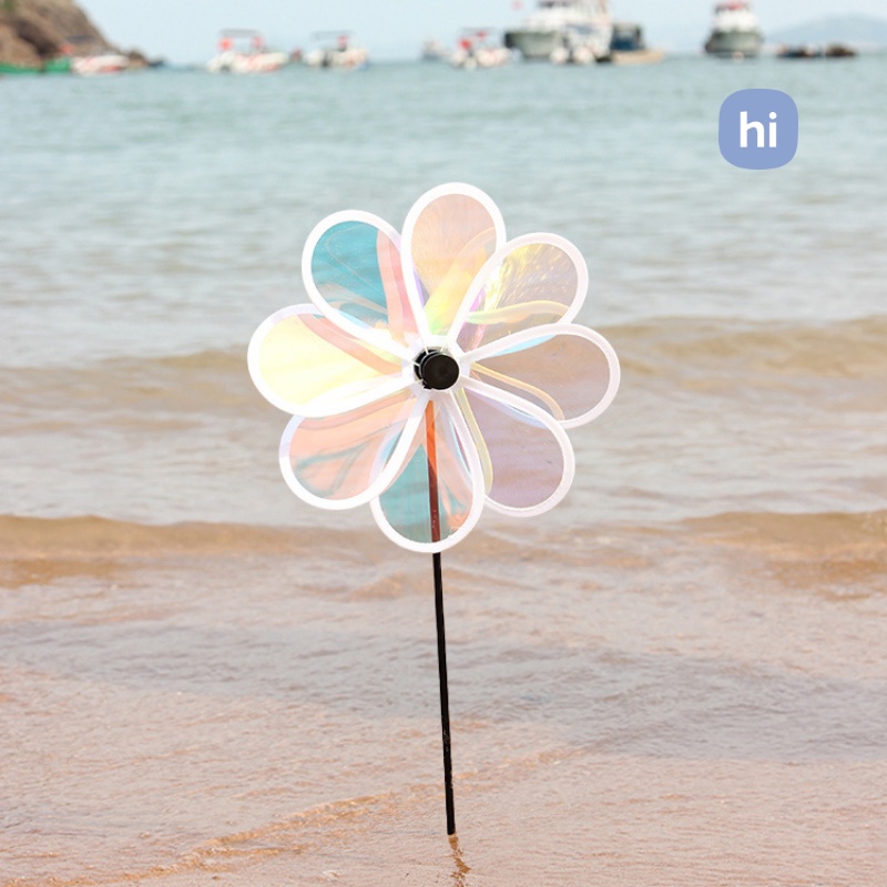 HI HOMES Colorful Windmill Transparent Reflective Windmill Building ...