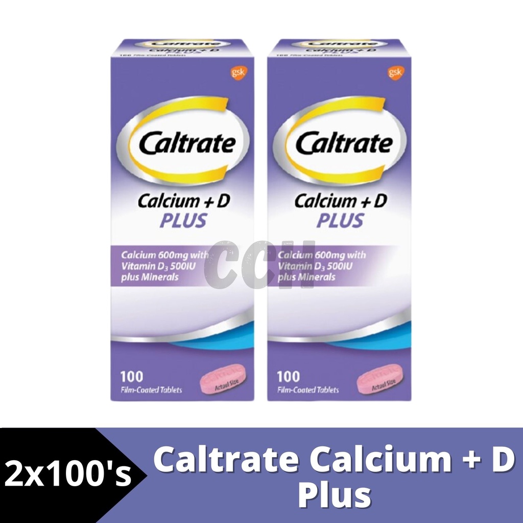 Caltrate Calcium + D Plus -100'S / 2x100'S | Shopee Malaysia