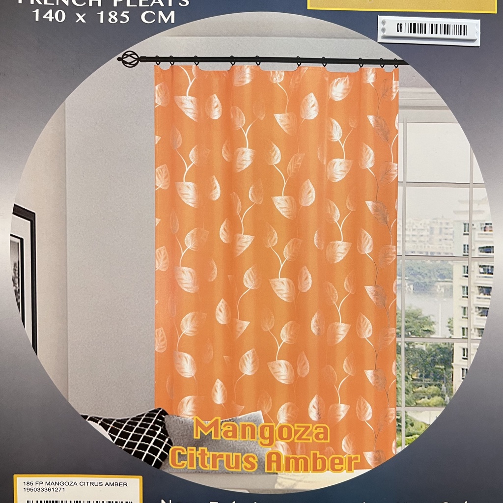 Romantika Loren Viral Curtain French Pleat Hook Fabric Mangoza Series ...