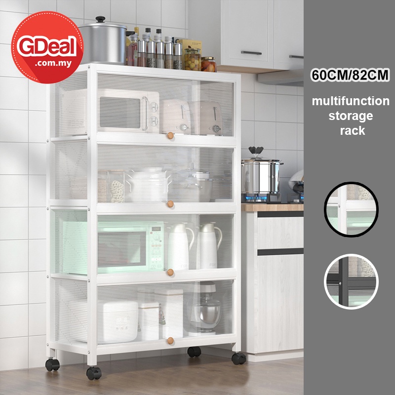 GDeal 60cm/82cm 5 Layer Kitchen Shelf Cabinet Floor Multifunction Large ...