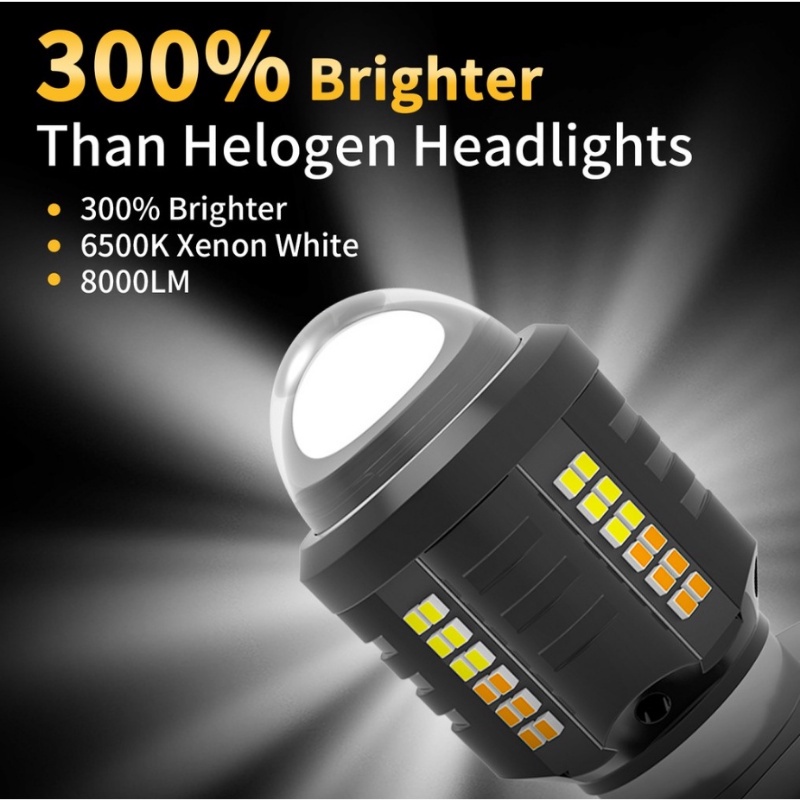 LED Motorcycle Headlight Canbus T19 PX15D Hi/LO Beam H4 H6 73SMD Headlight DC12V-60V 8000LM ...