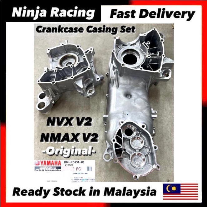 YAMAHA NVX155 V2 NMAX V2 NVX 155 V2 N MAX V2 CRANKCASE CASING SET ORIGINAL B6H-E5150-00 KOTAK ...