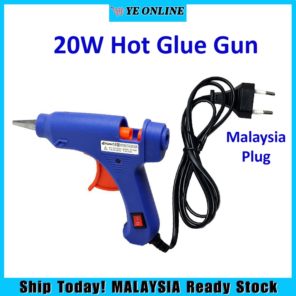 Hot Glue Gun Pistol Gam 20W Electric Hot Melt Glue Gun Kit for Arts ...