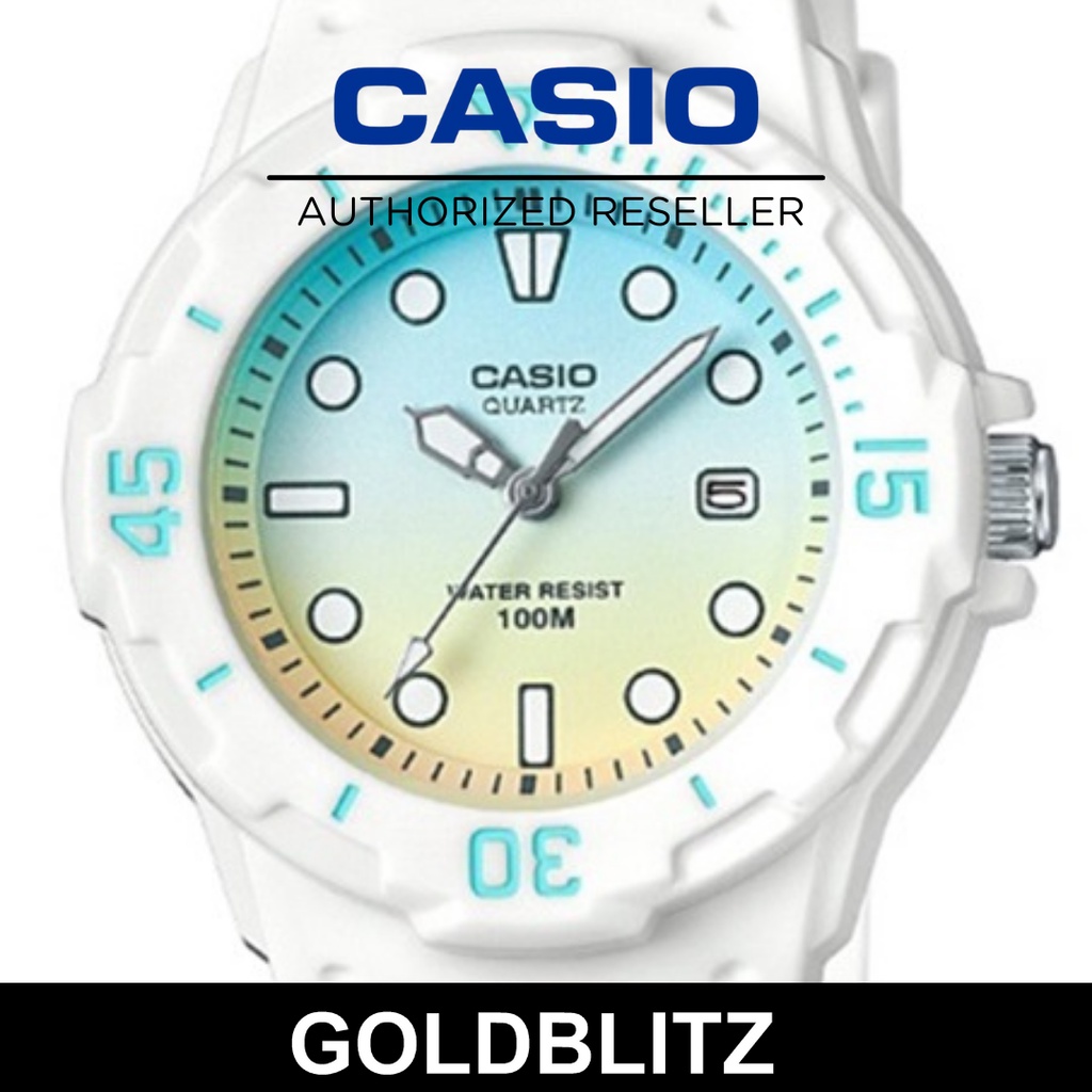 Casio LRW-200H-2E2 Quartz Analog Blue Dial White Resin Watch | Shopee ...