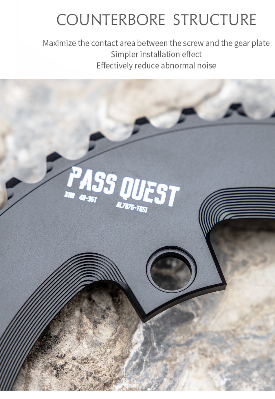 PASS QUEST chainring 110 bcd 2X Shimano DuraAce 9000 Ultegra 6800 105 ...