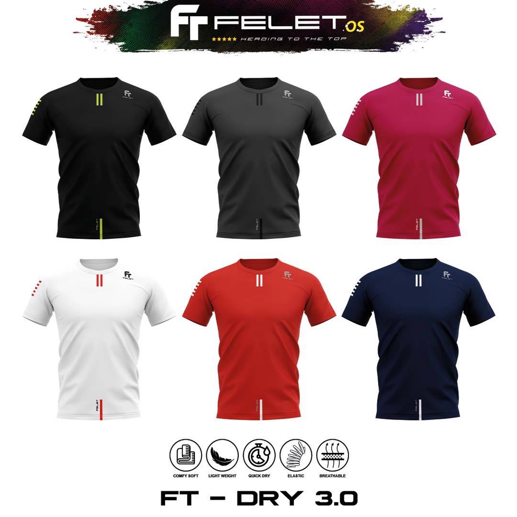 Felet Dry Fit 3.0 Badminton Round Neck Jersey | Shopee Malaysia