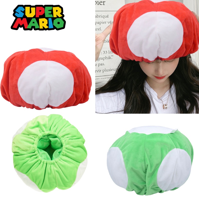 The Mario Super Mushroom Hat Plush Toy Cosplay Cap Photo Props Fans ...