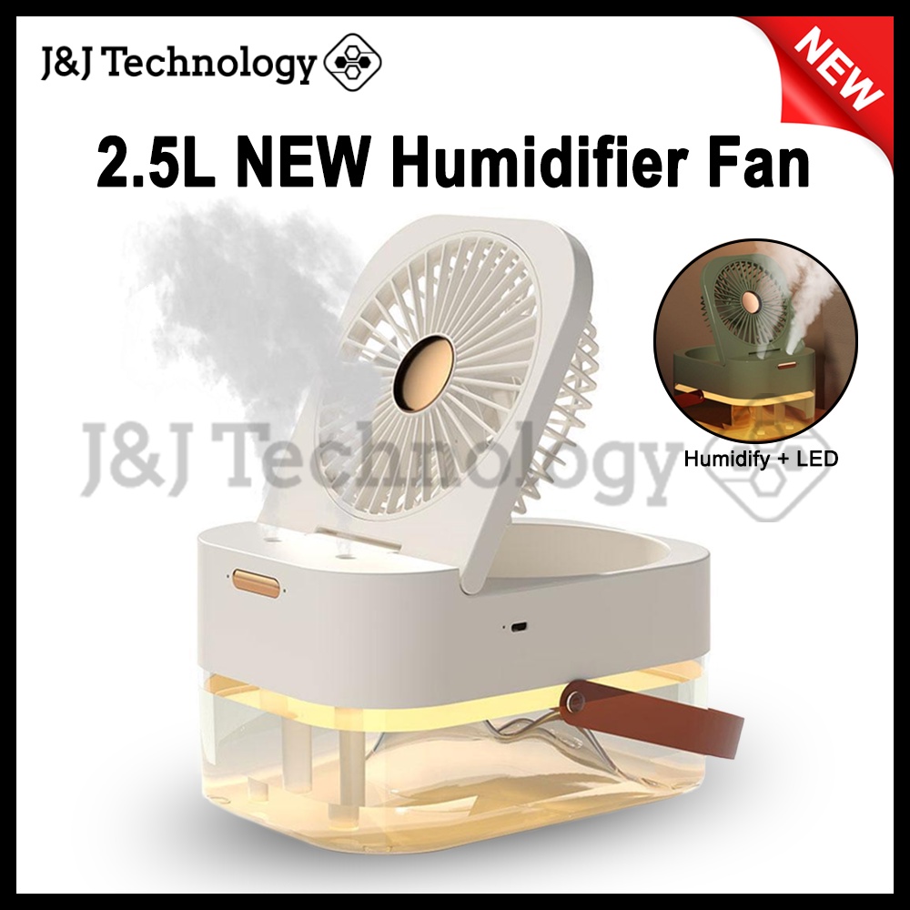 JNJ Technology 2.5L USB Plug-In Humidifier Fan Water Mist Air Condition ...