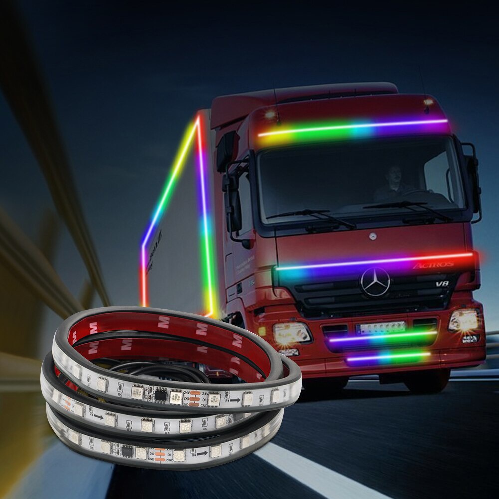12/24V LED Car Truck Lights RGB Flashing Truck LED Strip Lights for ...