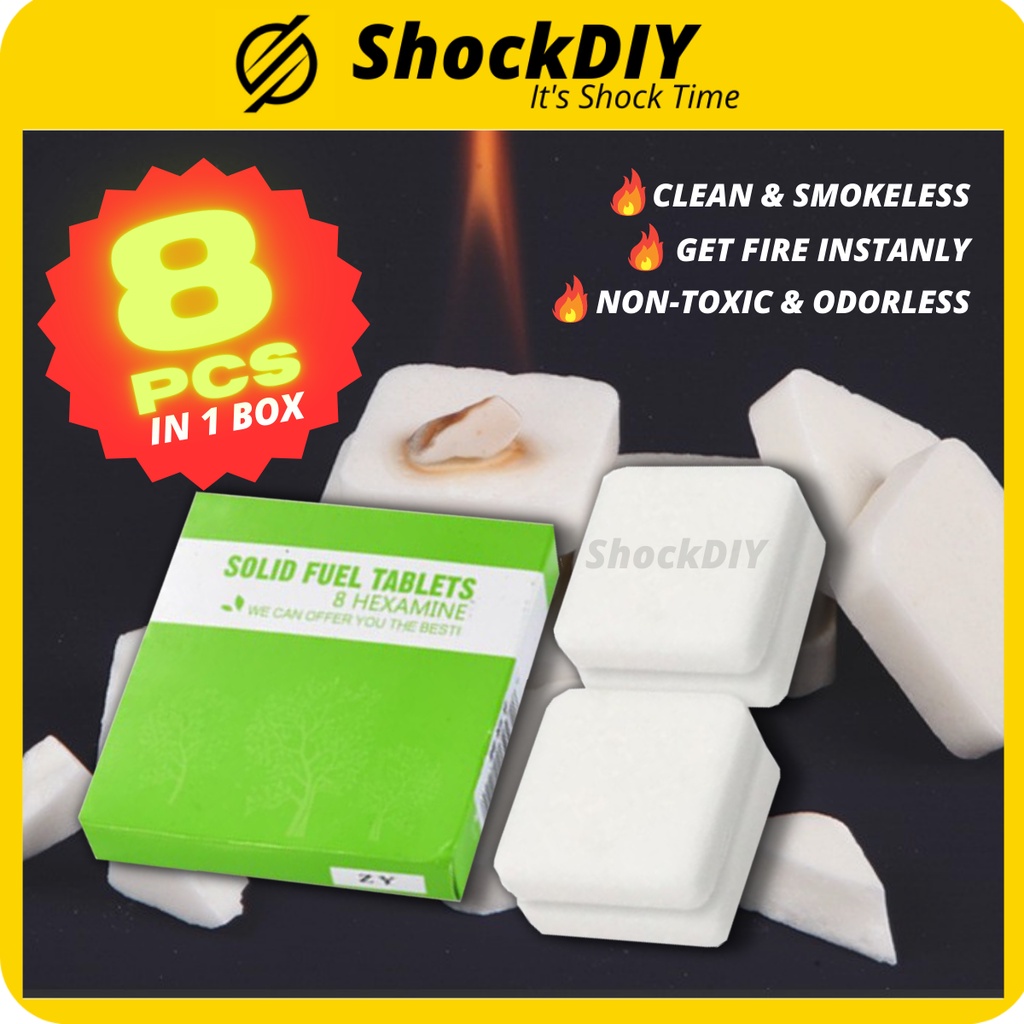 8pcs Lilin Askar Hexamine Solid Fuel Tablets for Mini Stove Camping ...