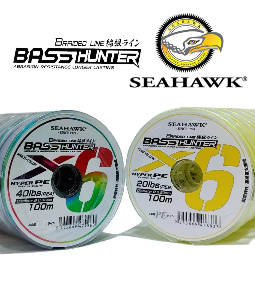 SEAHAWK BASS HUNTER X6 BRAIDED LINE (100m) | Shopee Malaysia