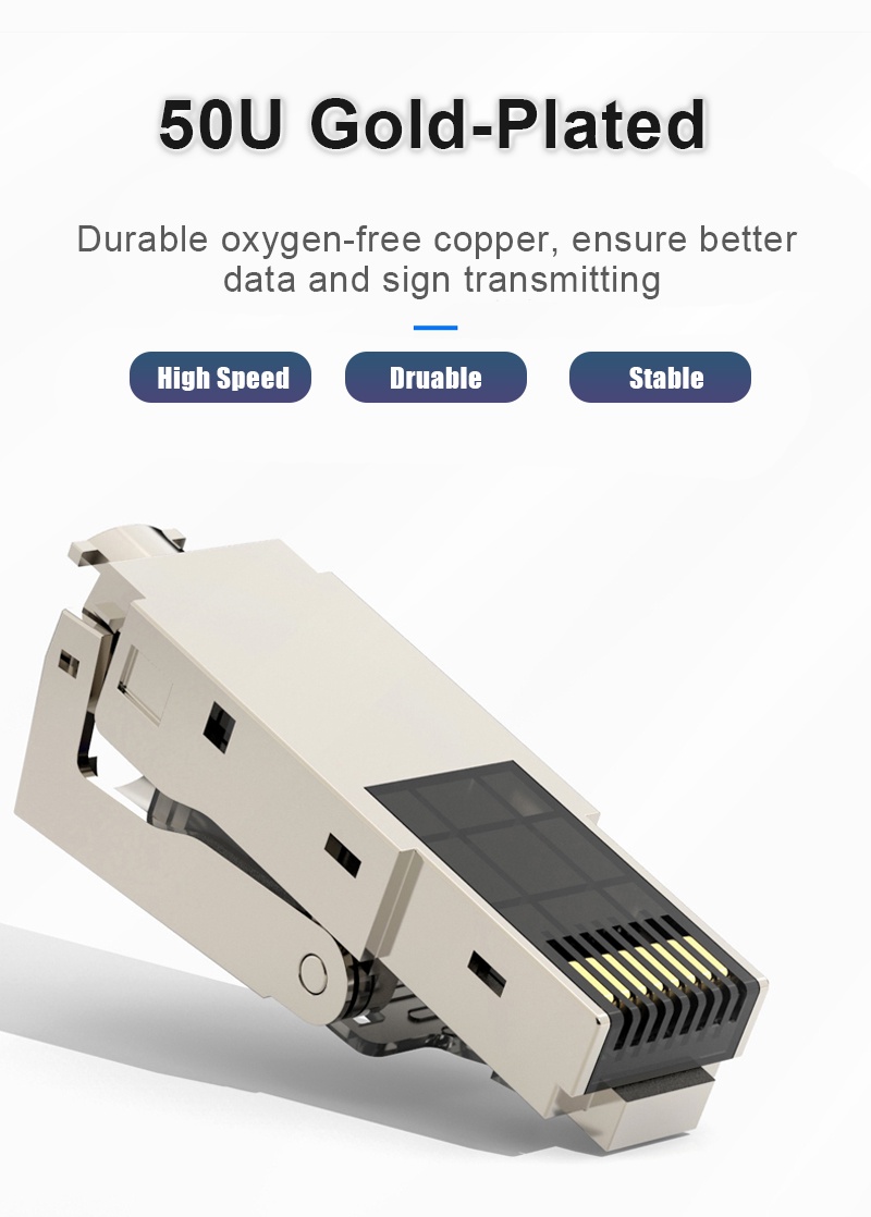 ZoeRax RJ45 CAT8 Cat7 CAT6A Connector Tool-Free, Toolless RJ45 ...