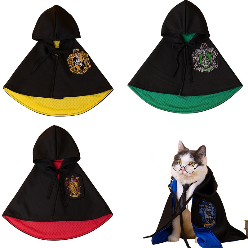 【MsTang】Magic School Role Play Cat Dog Cloak Pet Halloween Costume ...