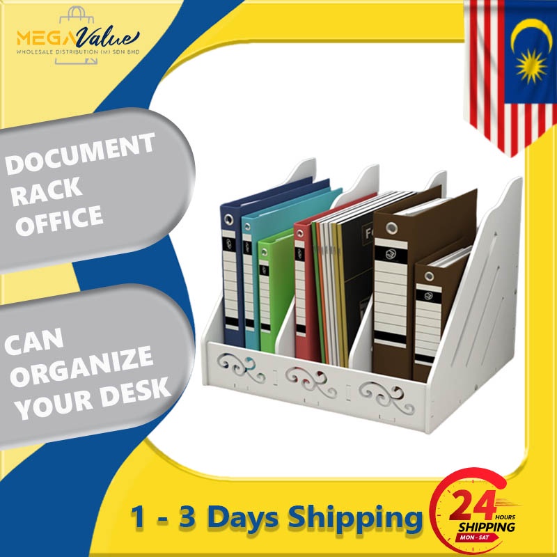 READY STOCK | Document Rack Office Table Storage File Organizer ...