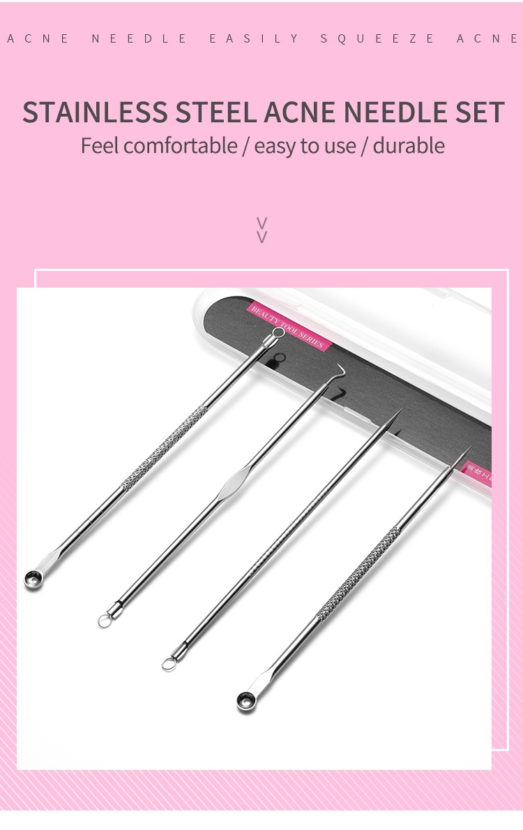 Pimple Blackhead Clip Acne Removal Needle Set (4 Pcs) | Shopee Malaysia