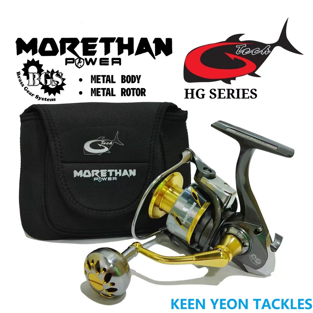 G-TECH MORETHAN POWER SW FISHING REEL ( SPINNING ) | Shopee Malaysia