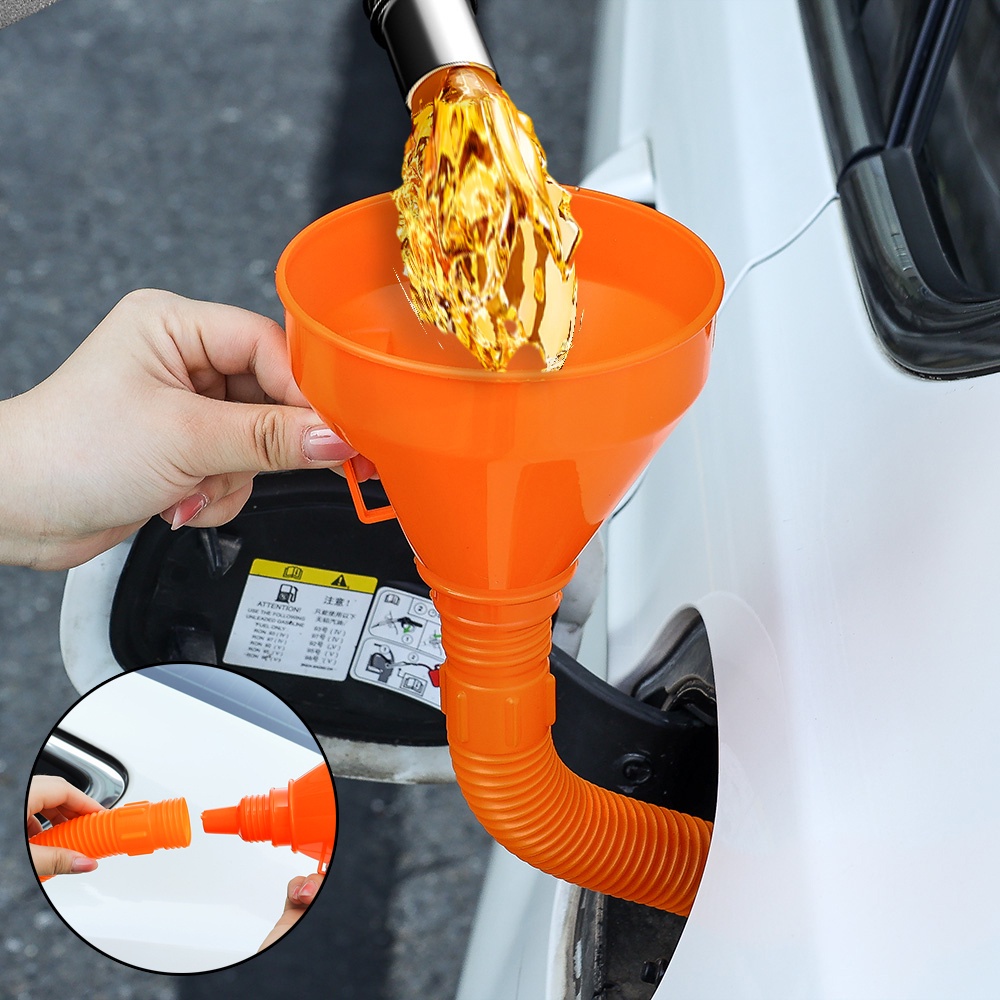 Anti-splash Car Long Mouth Hand Free Support Refueling Funnel ...