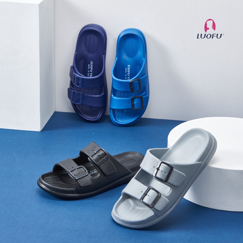 LUOFU Men's Arizona EVA Buckle Slides Slippers E6194M | Shopee Malaysia