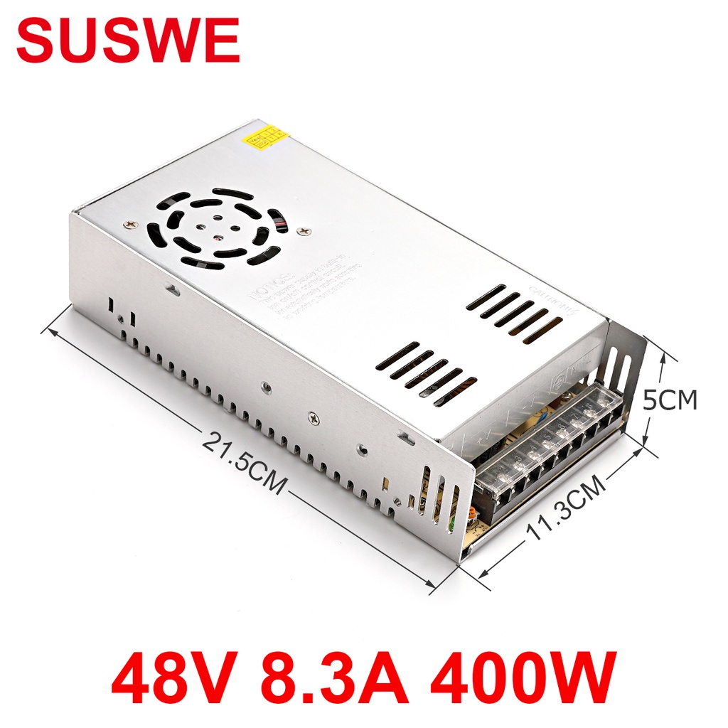 SUSWE Switch Power Supply Adapter AC to DC 48V 8.3A 400W Voltage ...