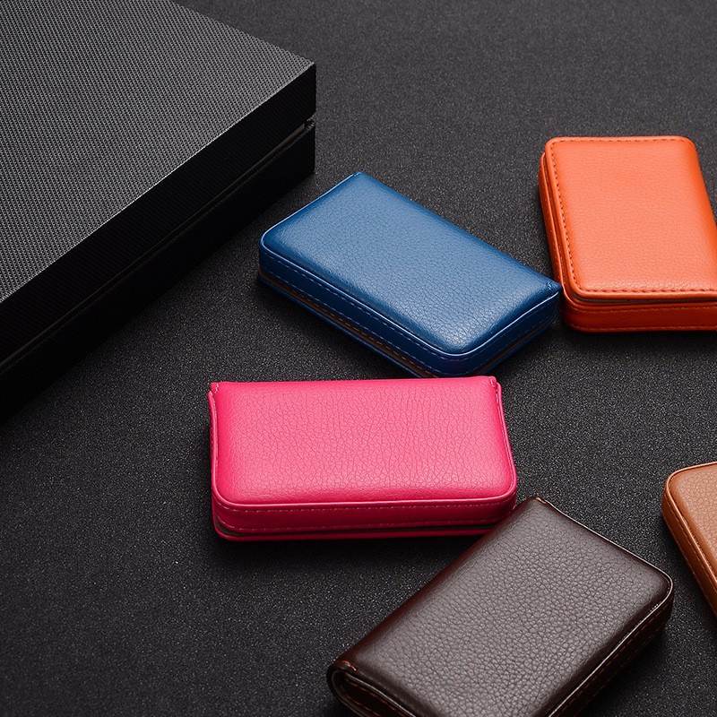 PU Leather Women Credit Card Holder Business ID Holders Wallet Bus ...