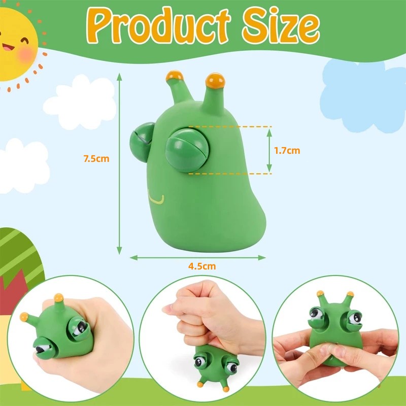 Funny Cartoon Grass Worm Pinch Toy for Stress Relieving New and ...