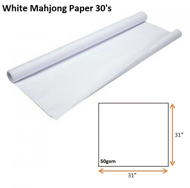 White Mahjong Paper Sheet 31 inch x 31 inch 50gsm | Shopee Malaysia