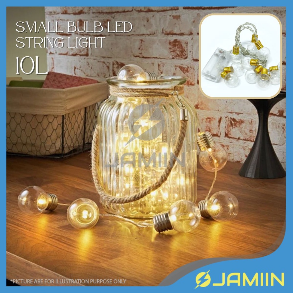 10L Round Bulb Light LED String Fairy Lights Hanging Fairy Night Light ...