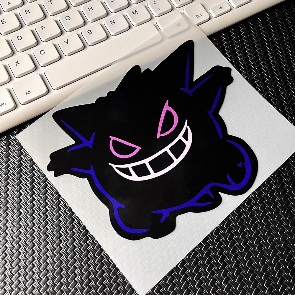JDM Anime Cartoon Kawaii Evil Smiling Pokemon Gengar Reflective Car ...