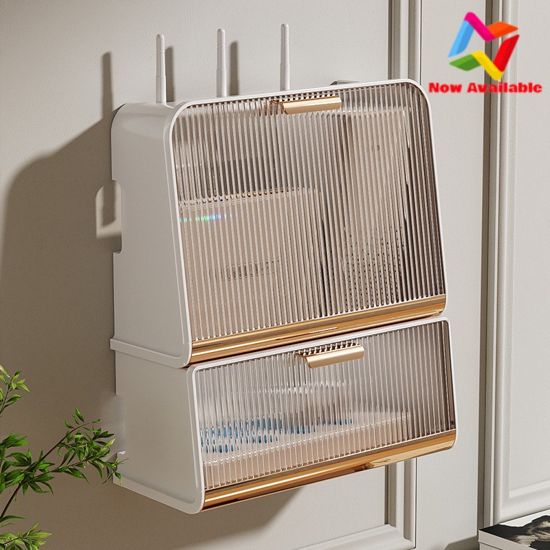 【NV Ready Stock】WiFi Router Storage Box Wire TV Set Box Wall Hanging ...