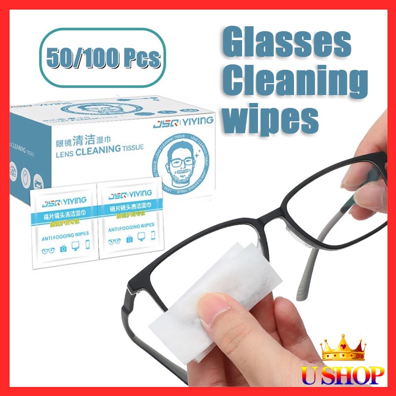 100 Pcs Tisu Cermin Mata Individually Packaged Tisu Lap Cermin Mata ...