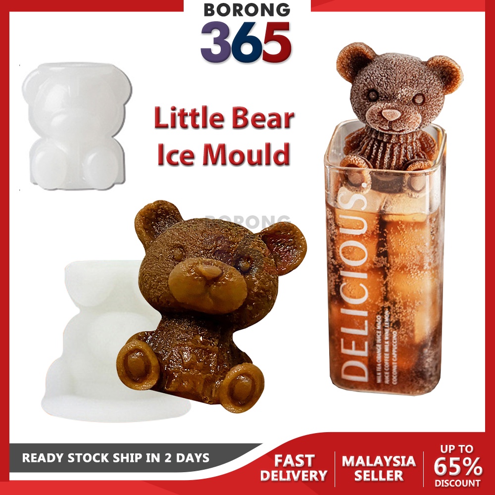 [1PC] Borong365 Little Bear Ice Mould Beruang Ais Batu Tray Ice Cube ...