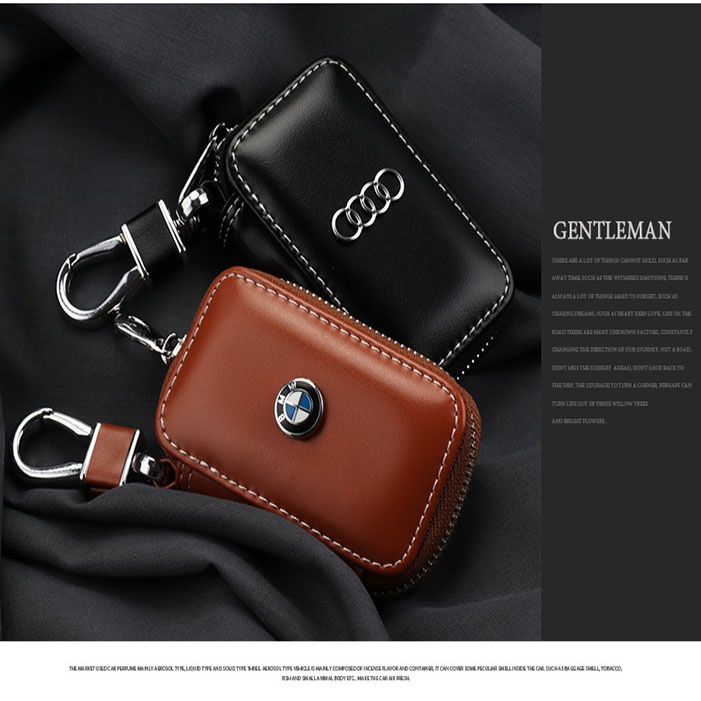 Mercedes Benz Car Key Case Genuine Leather Car Smart Key Chain Keychain ...