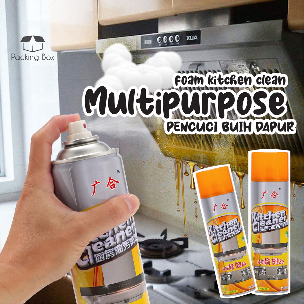 PKB 500ML Multi-Purpose Foam Kitchen Cleaner Spray Grease Stain Remover ...