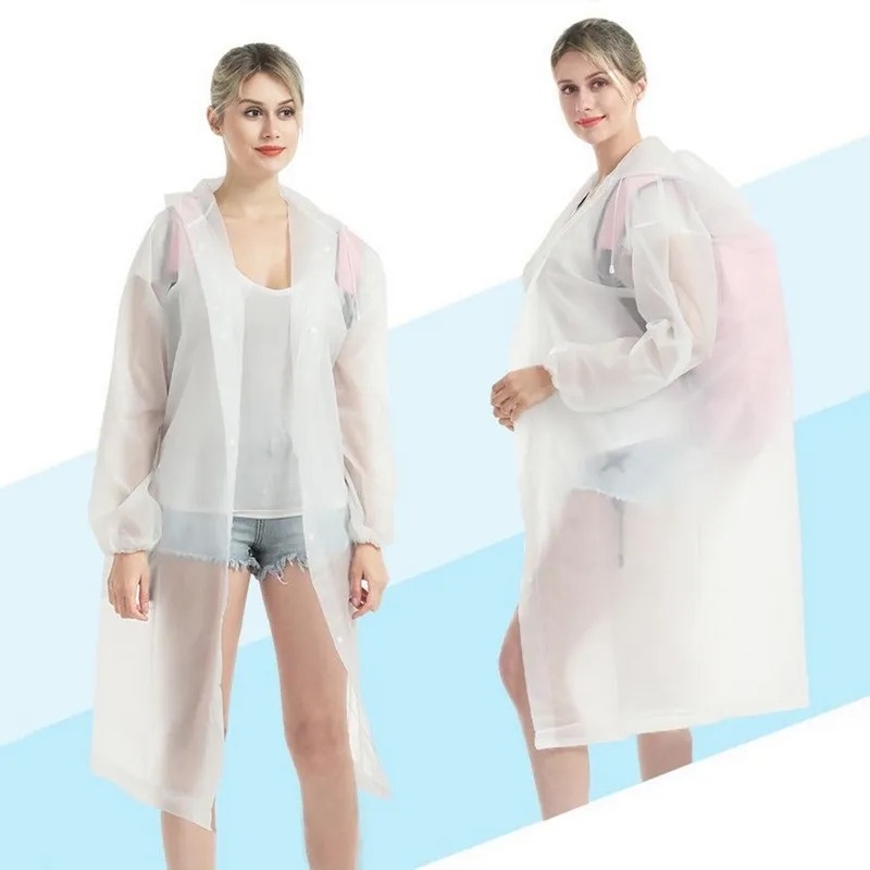 EVA Reusable Portable Raincoat Adult / All-in-one Girdle Thickened ...