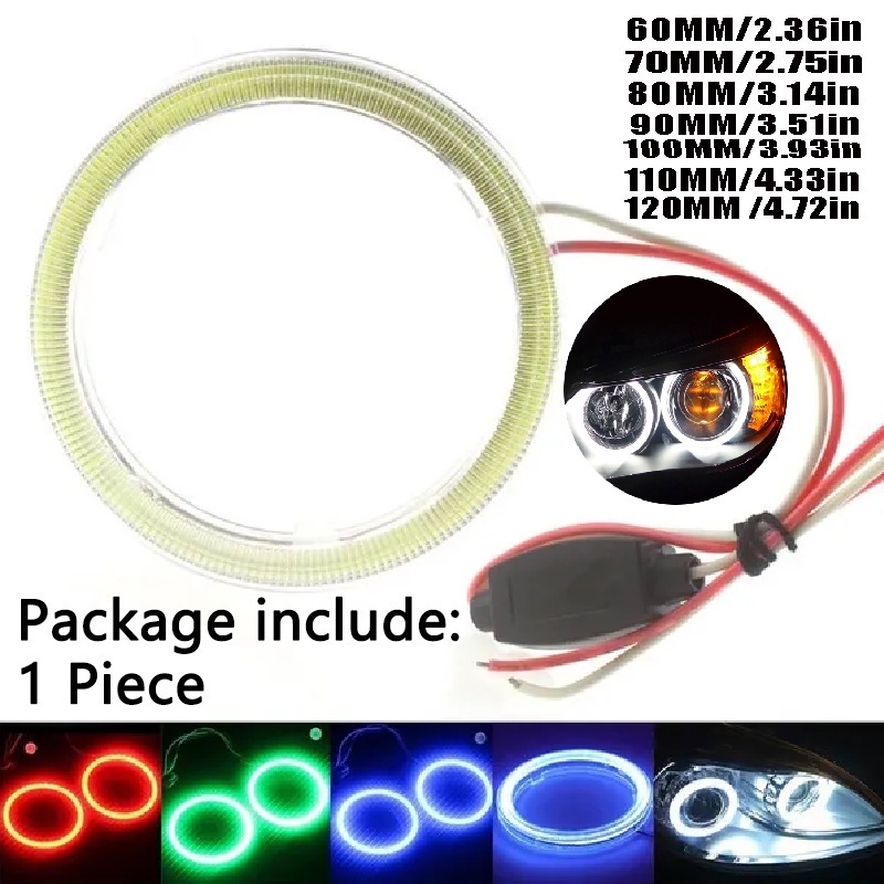 COB Car Angel Eyes Led Halo Ring Bulb Lights Angeleye Fog Headlight ...
