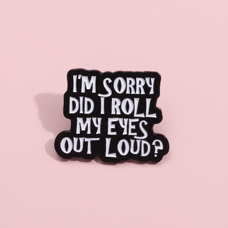 Creative Text Enamel Pins Social I Tried Quotes Pin Cartoon Texts ...