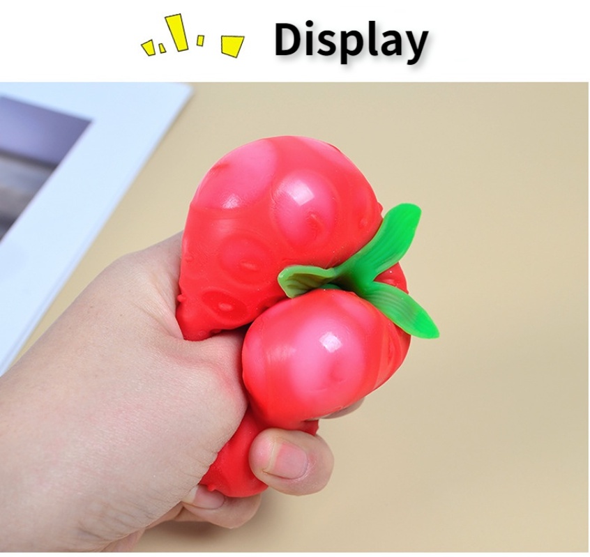 Simulation Color-changing Strawberry Vent Ball Fruit To Stress Relief ...
