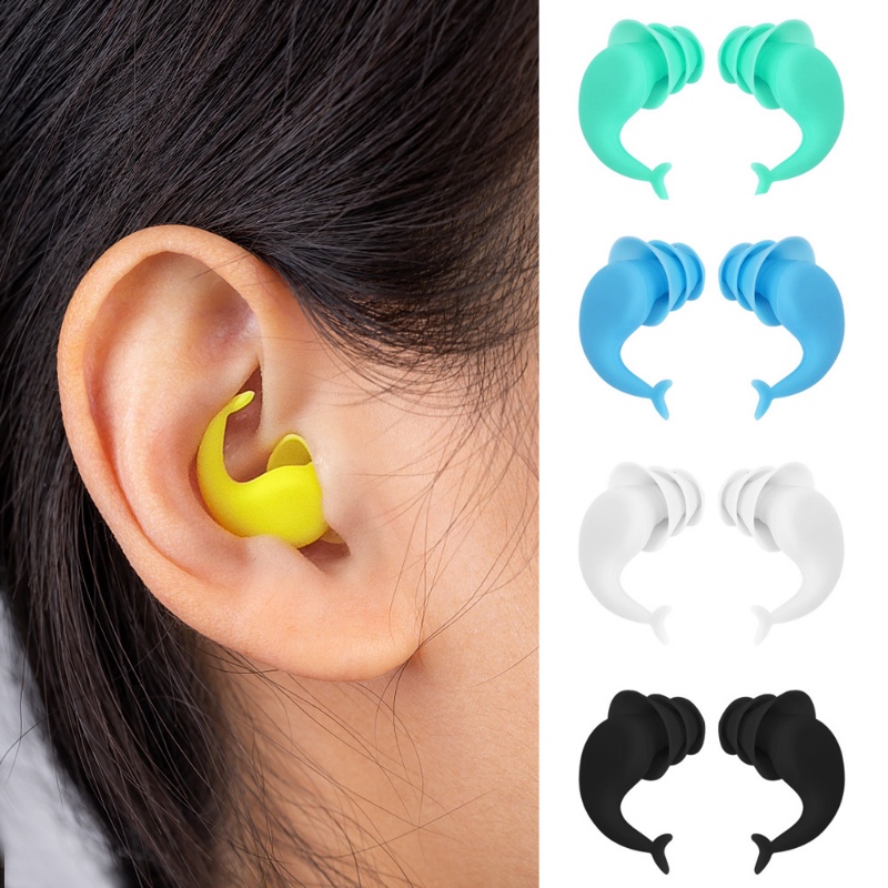 [ Featured ] 1Pair Silicone Noise Reduction Earplugs Waterproof ...