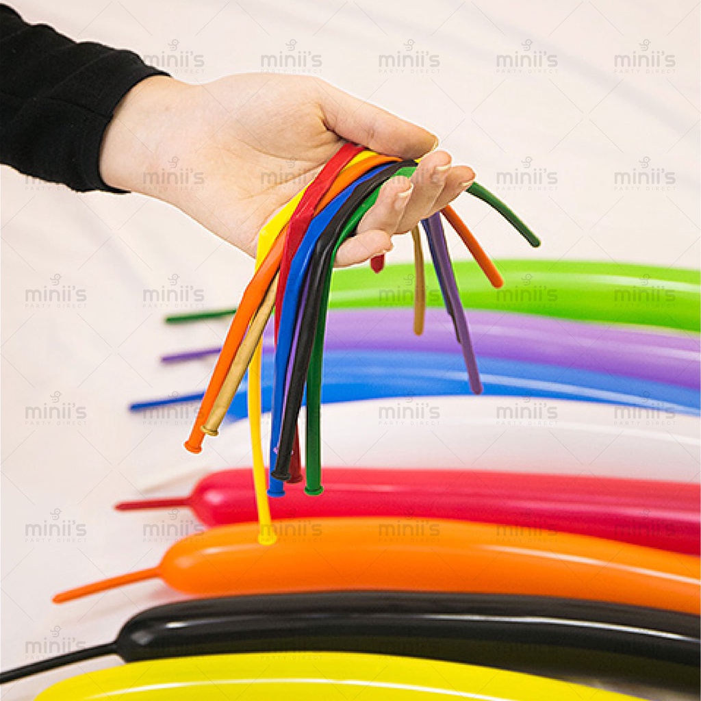 MINIIS PARTY 10pcs Long Balloon 260 Balloon Long Ballon Panjang Twist ...