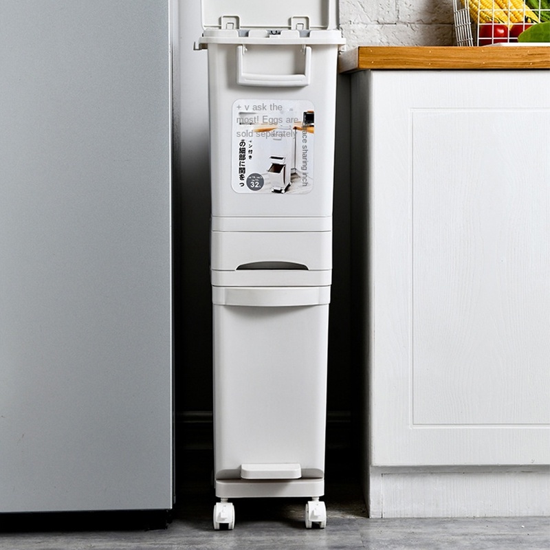 GDeal 29L/32L Movable Dustbin Large Capacity Recycle Rubbish Bin ...