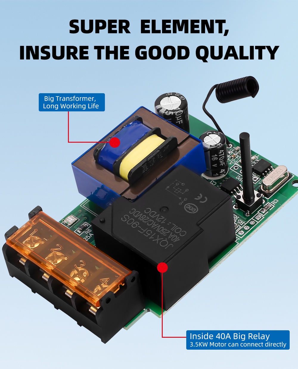 220V 380V Intelligent High power household Wireless Electrical Switches Water Pump Wireless ...