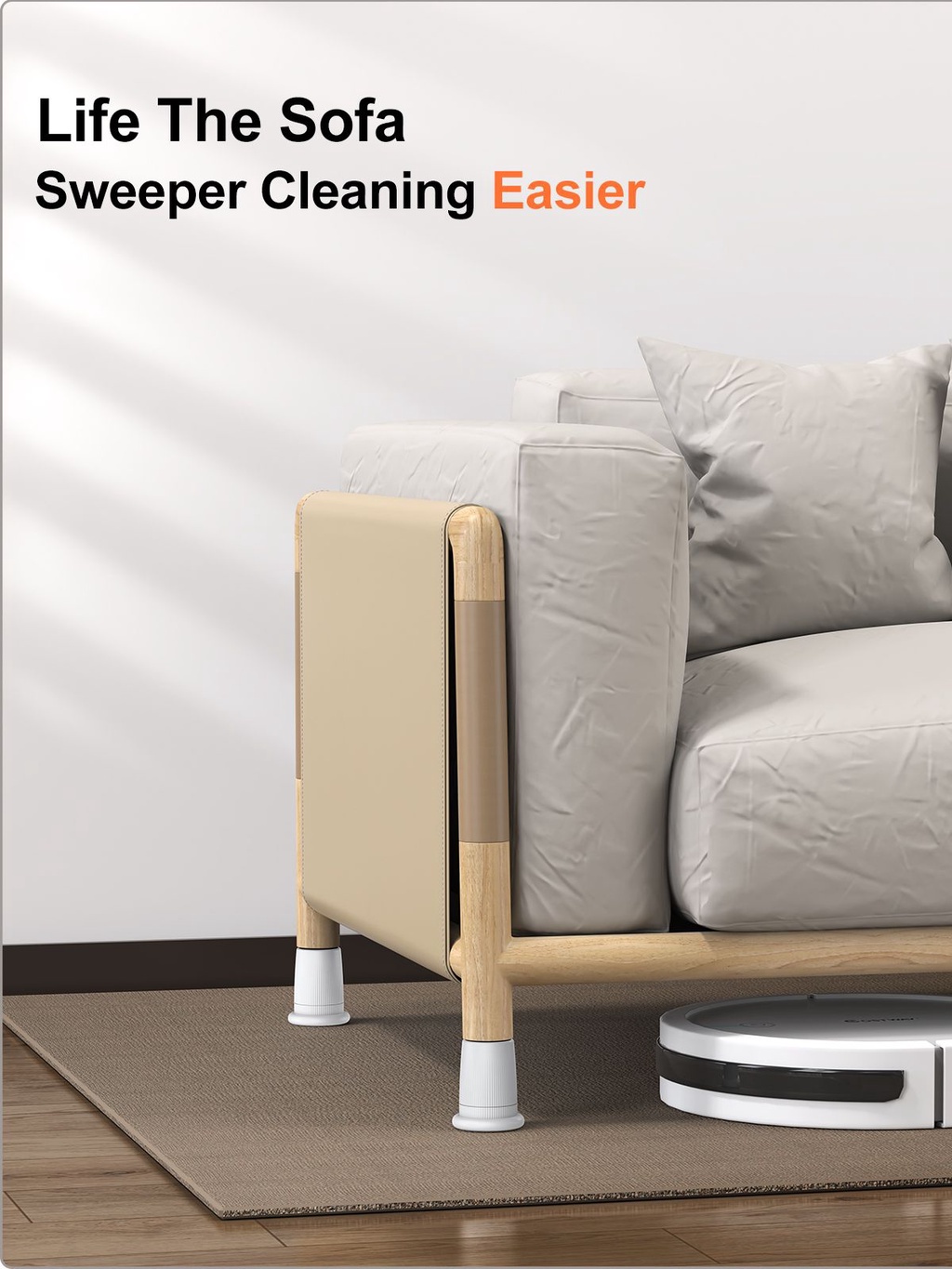 OATSBASF Adjustable Furniture Risers Heavy Duty Bed Risers for Dorm ...