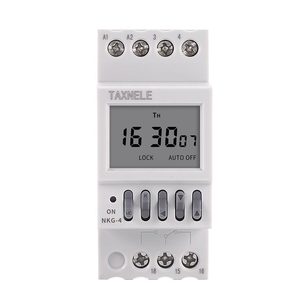 NKG-4 Din Rail Timer Intelligent Microcomputer Auto Bell Ring Timer ...