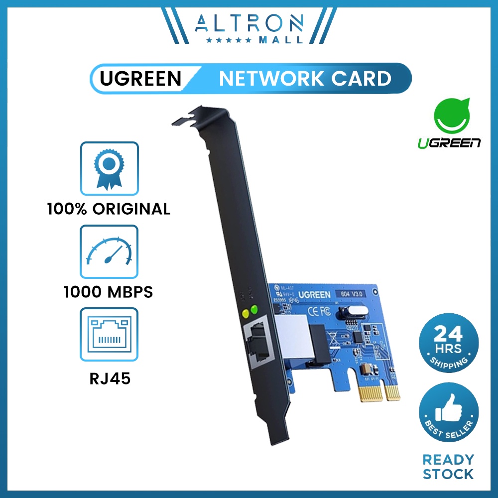 UGREEN Gigabit Ethernet PCI Express PCI-E Network Controller Card 10 ...