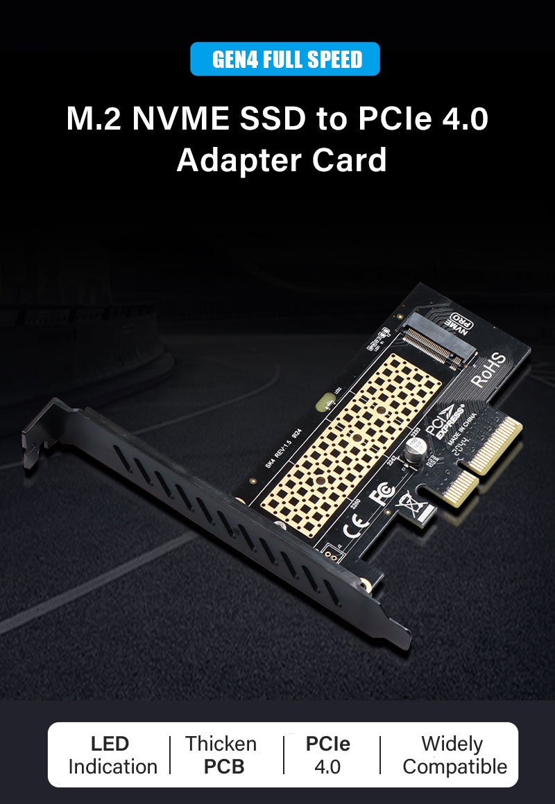 ZoeRax NVME Pro Adapter M.2 NVME Pro SSD to PCIe 4.0 Adapter Card Pcie ...