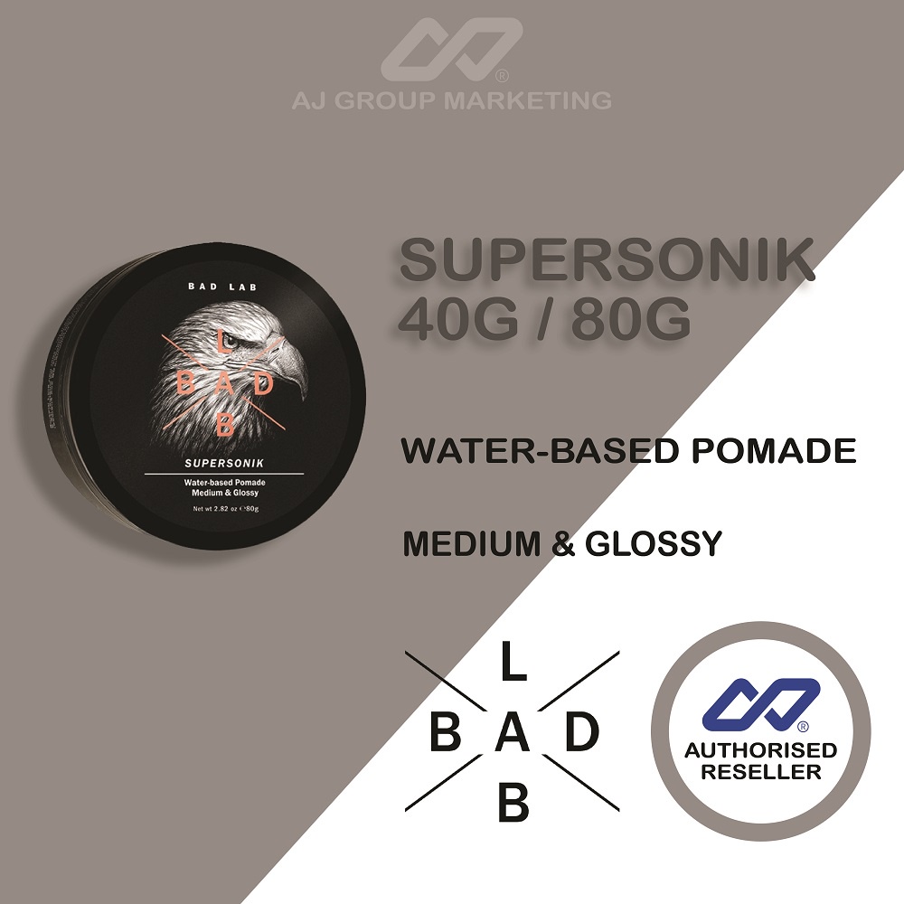 Bad Lab Supersonik Water-Based Pomade Medium & Glossy (40g / 80g ...