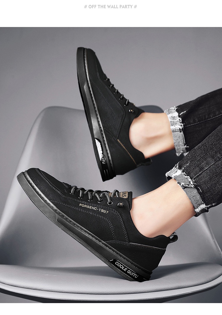 JINTOHO Fashion Men Black Shoes Casual Leather Sneakers Brand Men ...