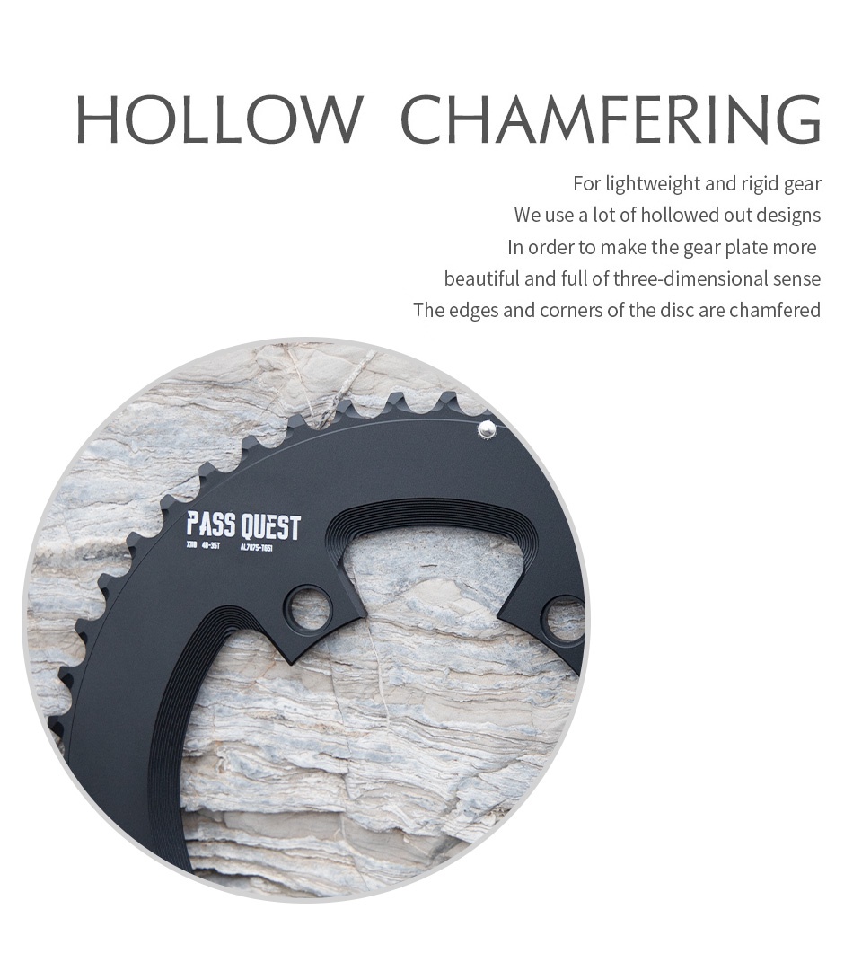 PASS QUEST chainring 110 bcd 2X Shimano DuraAce 9000 Ultegra 6800 105 ...