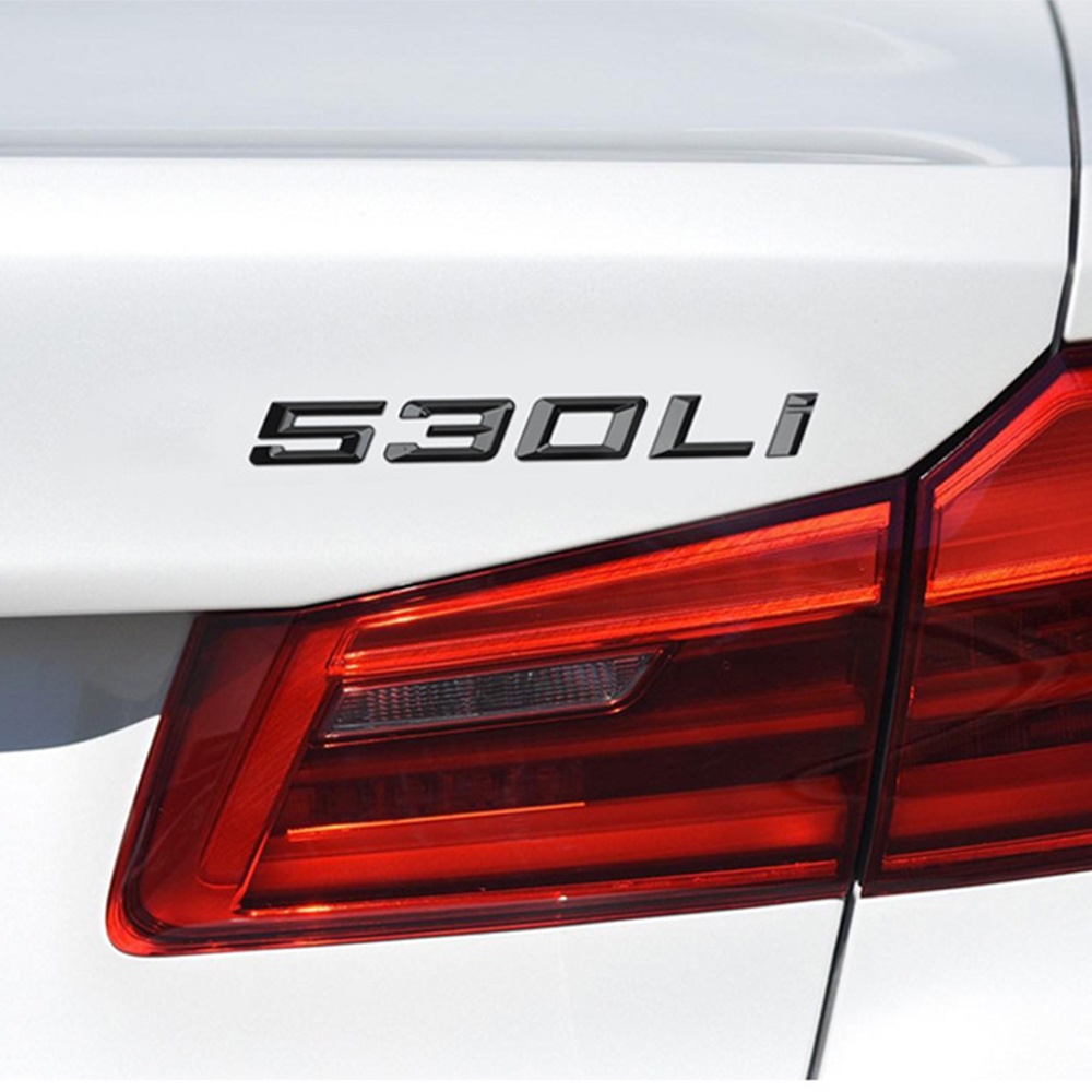 Car Trunk Letters Logo Badge Emblem Decal 3D ABS Sticker For BMW 5 ...