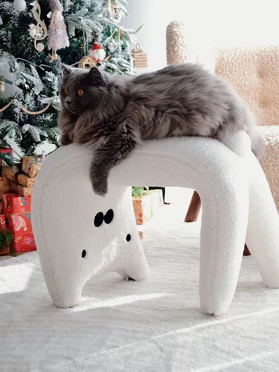 『Free Shipping』Ins Portable Cat Shaped Stool Closet Dressing Chair ...